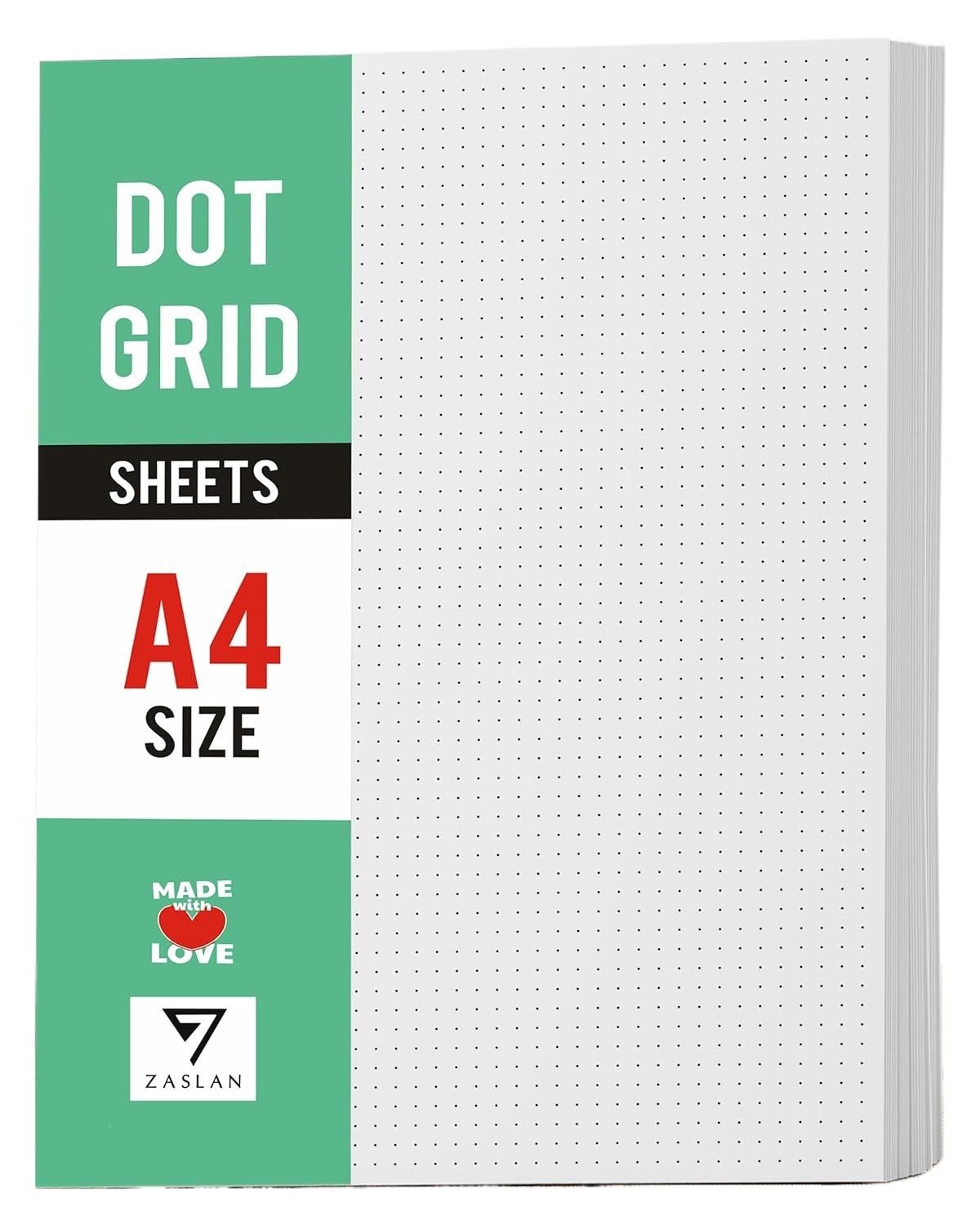 Dotted Loose Leaf Paper Sheets 110 GSM for Bullet Journaling, Artist ...