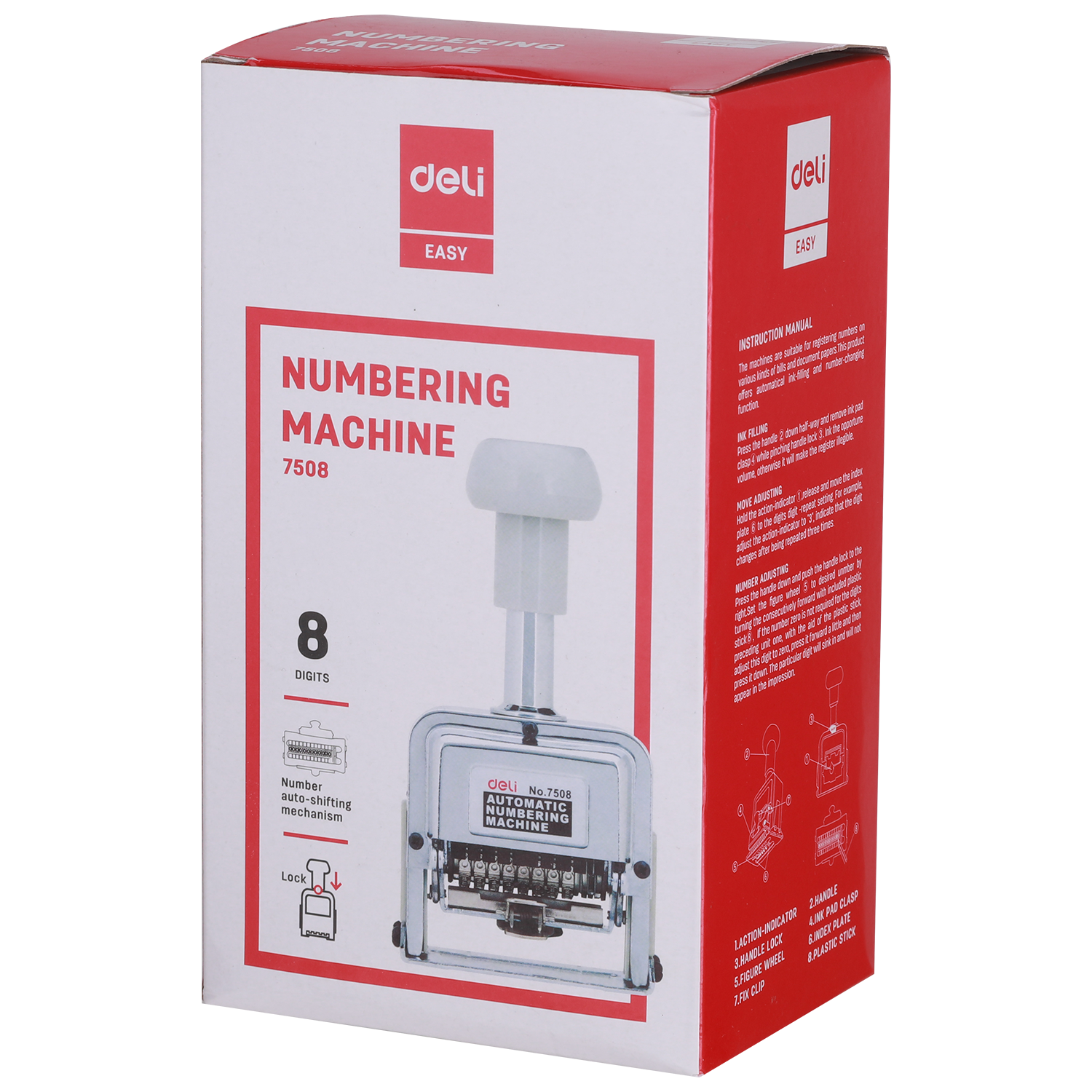 Deli E7508 Auto Numbering Machine 8Digits - Paper Tree
