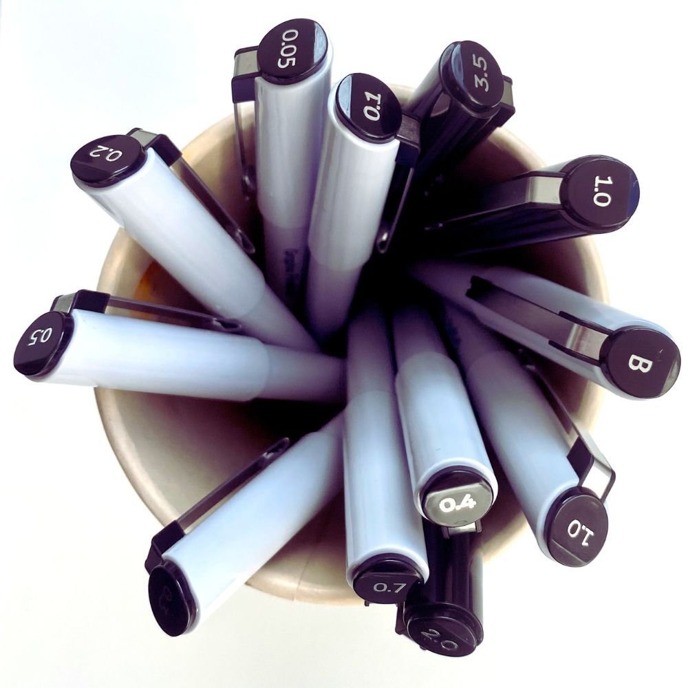 Mont Marte Technical Drawing Pens Fine Liner Pen 12pc - Paper Tree
