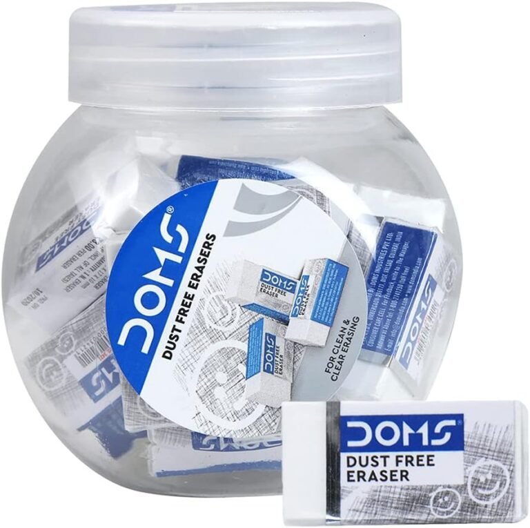 Doms Non-Toxic Dust Free Erasers 100 PCS Jar Pack White